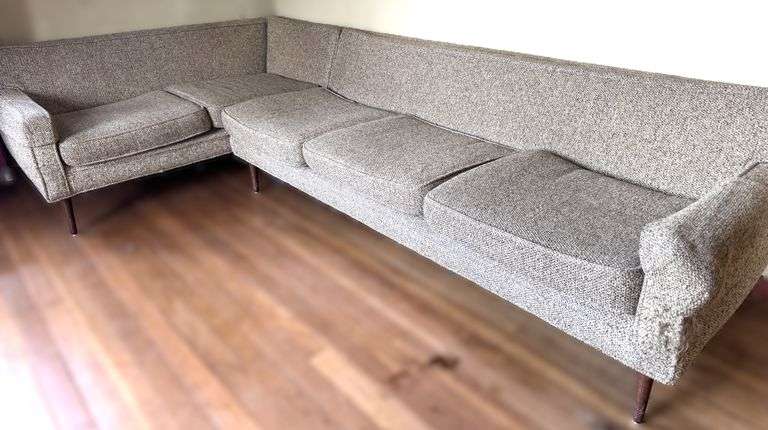 Awesome! MCM Tweed Sectional Sofa - Auction Ohio