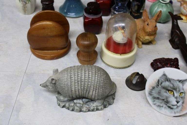 Assorted Collection of Decorative Figurines, Trinkets, and Glassware ...