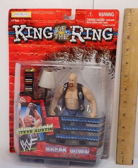 1999 Jakks Pacific WWF King of the Ring Stone Cold action figure. - Auction Ohio