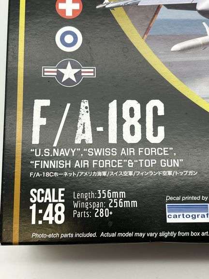 Kinetic Gold F/A-18C 1/48 Scale Model Kit (KA8031) - Auction Ohio