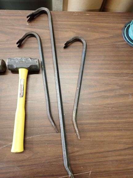 TWO 4LB HAMMERS - 3 DEMOLITION BARS - 2 HACKSAWS - Auction Ohio