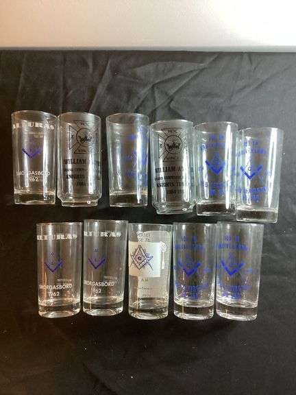 Lot of Masonic and Fraternal Order Glasses - Auction Ohio