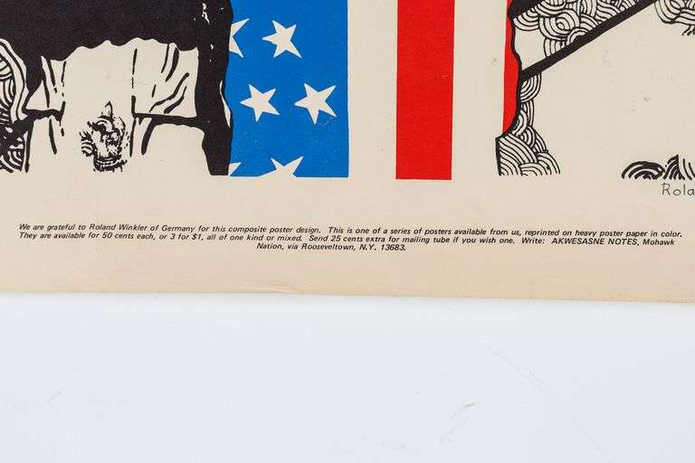 Vintage Roland Winkler Artwork- Native Americans, Statue of Liberty and ...