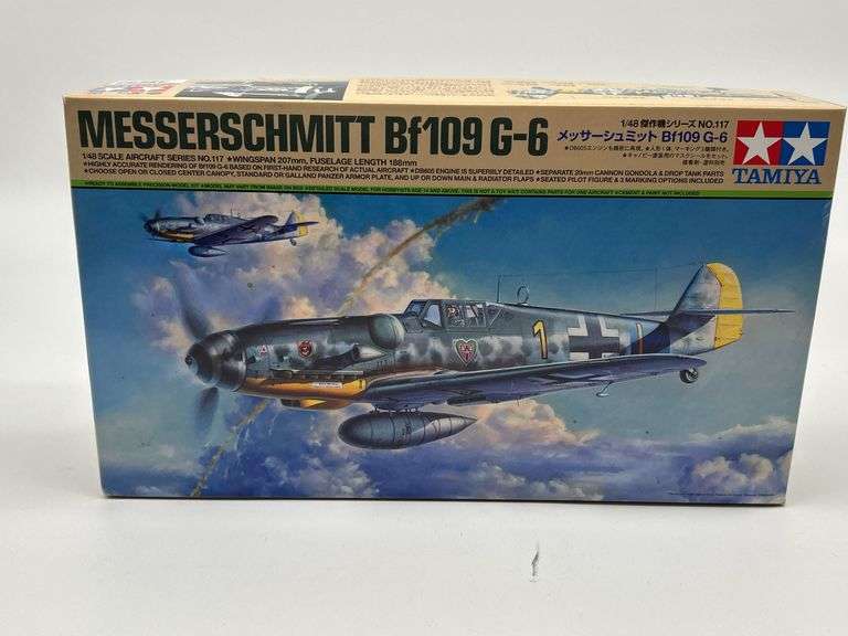 Tamiya 1/48 Scale Messerschmitt Bf109 G-6 Aircraft Model Kit - Auction Ohio