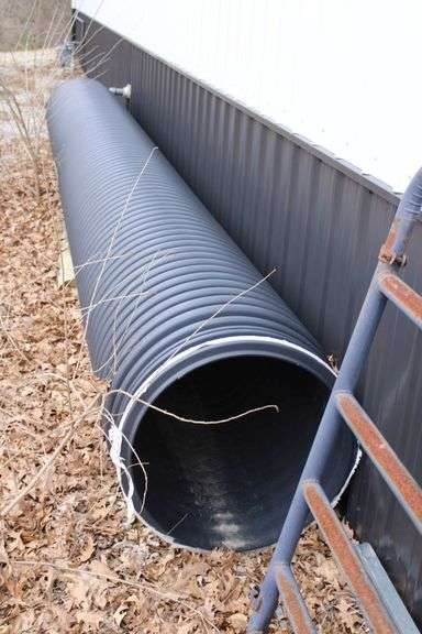 Large Black Plastic Corrugated Drainage Pipe - Auction Ohio