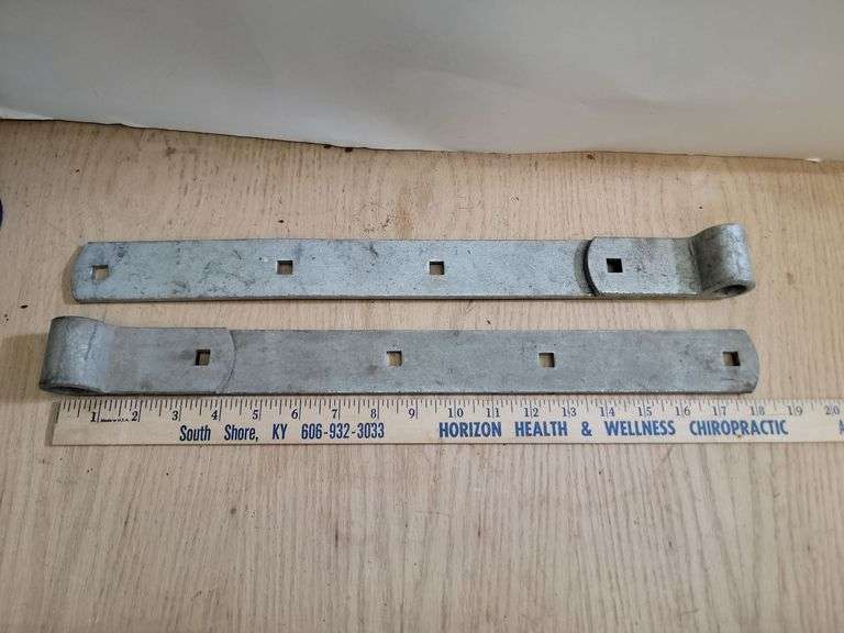 2 Galvanized Hinge Brackets - Auction Ohio