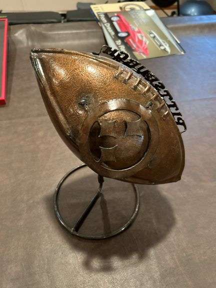 Pittsburgh Steelers Metal Football Sculpture - Auction Ohio