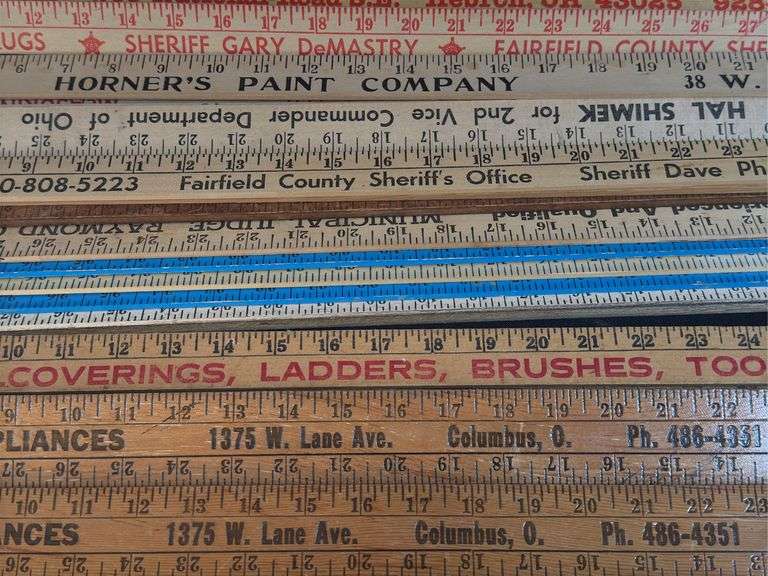 Vintage Advertising Yardsticks - Auction Ohio