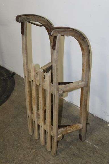 Vintage German Wood Sled - Auction Ohio