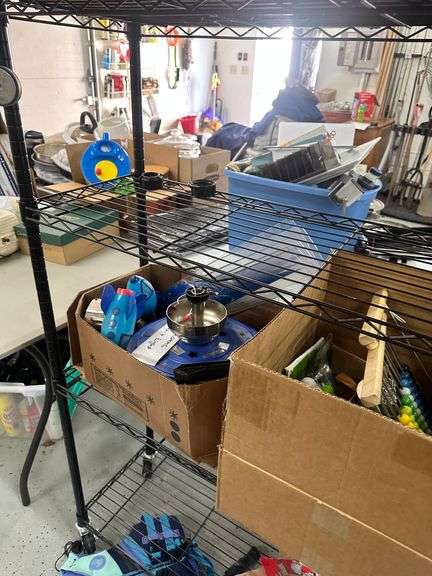 Storage Rack with Miscellaneous Contents - Auction Ohio