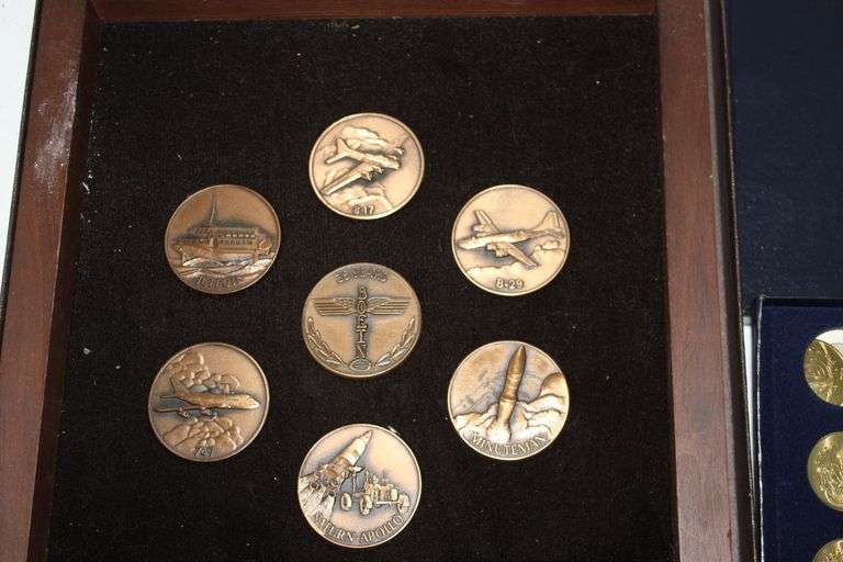 1984 Commemorative Olympic Transit Tokens & U.S. Aeronautics Medals ...