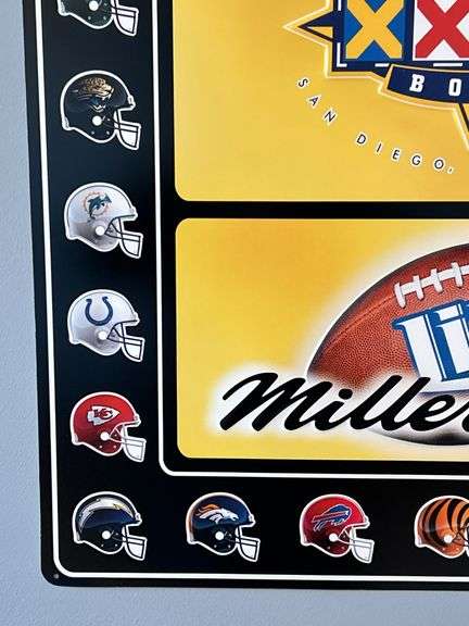 Super Bowl XXXII Miller Lite NFL Poster - Auction Ohio