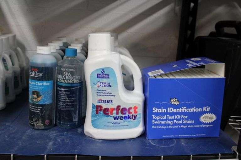 Group of Pool and Spa Maintenance Products, Including SeaKlear and ...