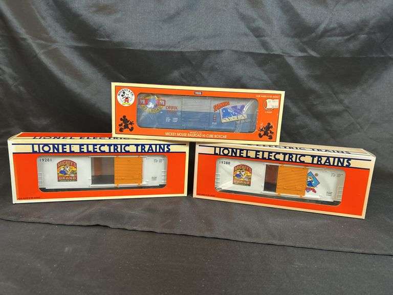 Lionel Mickey Mouse Box Cars - Auction Ohio