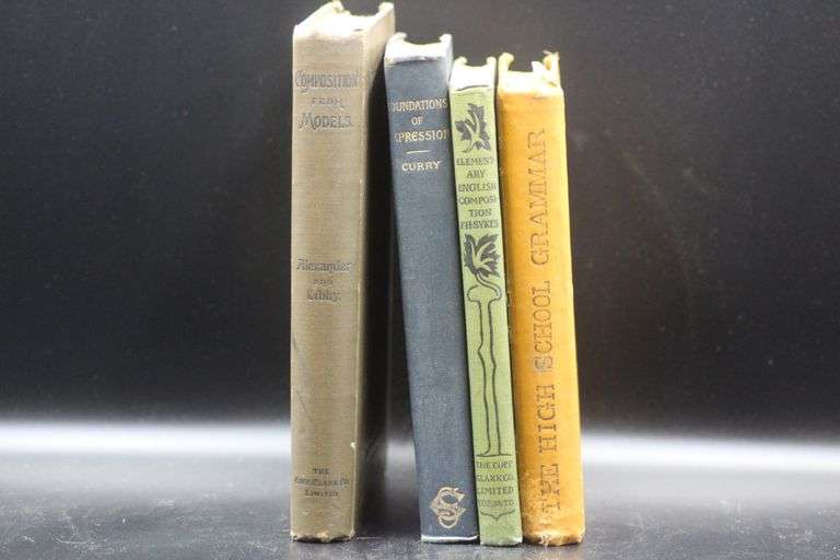 Lot of 4 Antique School Books from the Early 1900's with Inscription's ...