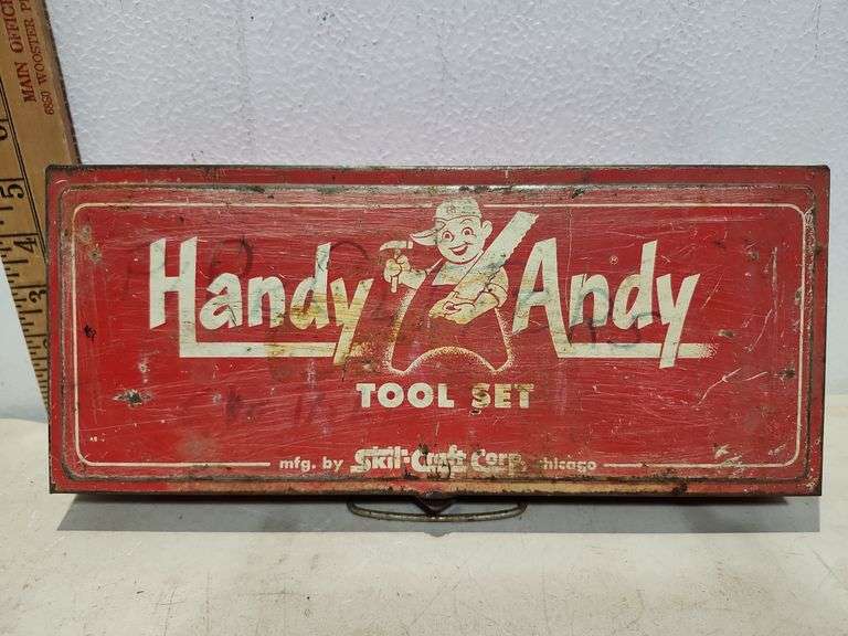 Handy Andy Tool Set Metal Box 12''X5''X2'' Mfd. By Skil Craft Corp ...