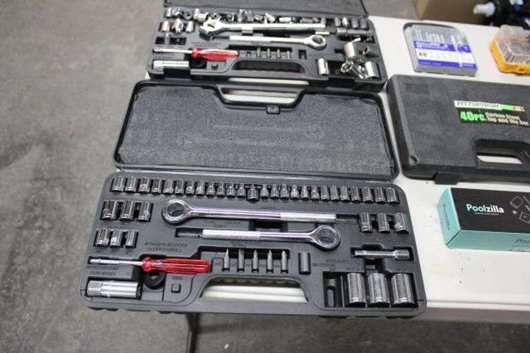Assorted Tool Sets Including Milwaukee, Dewalt, Pittsburgh, and Husky - Auction Ohio