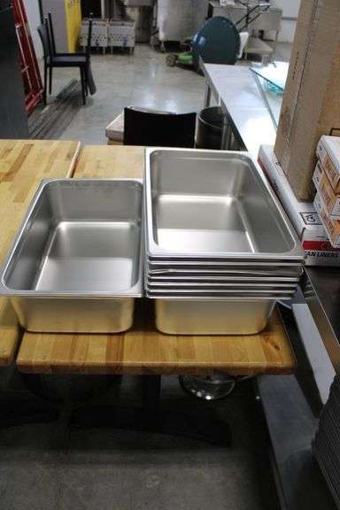 Winco Full Size Steam Pans, 6-Inch Depth, 22 Gauge Stainless Steel ...