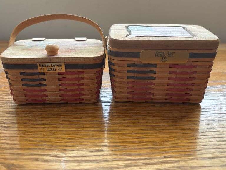 2 Mini Longaberger Baskets - Auction Ohio