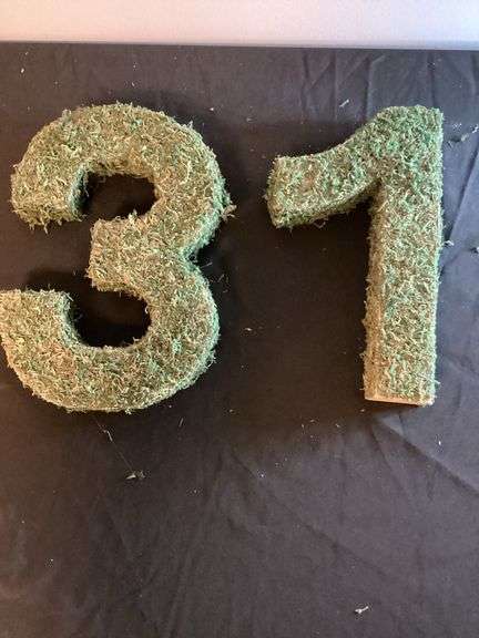 Moss-Covered "31" Decorative Numbers - Auction Ohio