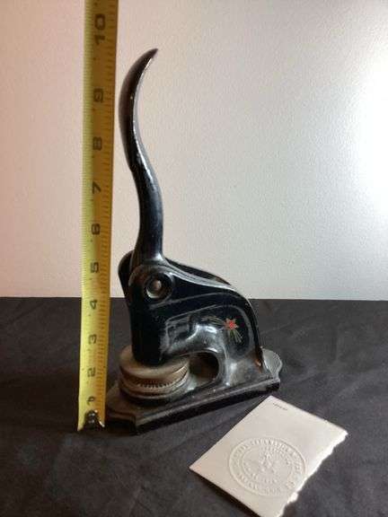 Embossing Seal Press – Starlight Chapter, Crooksville, Ohio - Auction Ohio