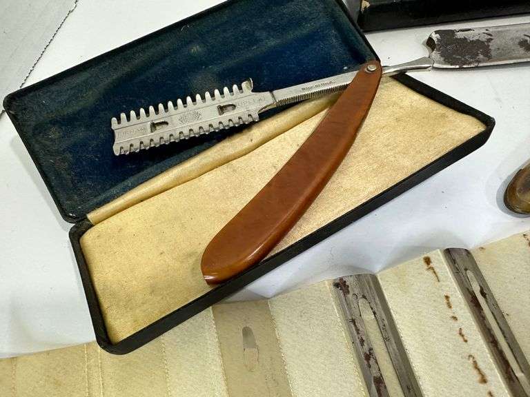 Antique Straight Razors Lot Durham Duplex - Auction Ohio
