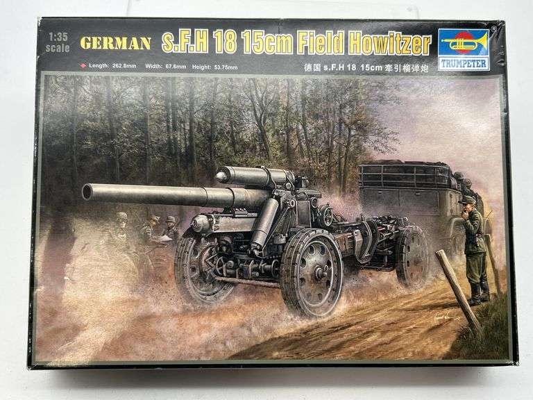 Trumpeter 1/35 Scale German S.F.H 18 15cm Field Howitzer Model Kit ...