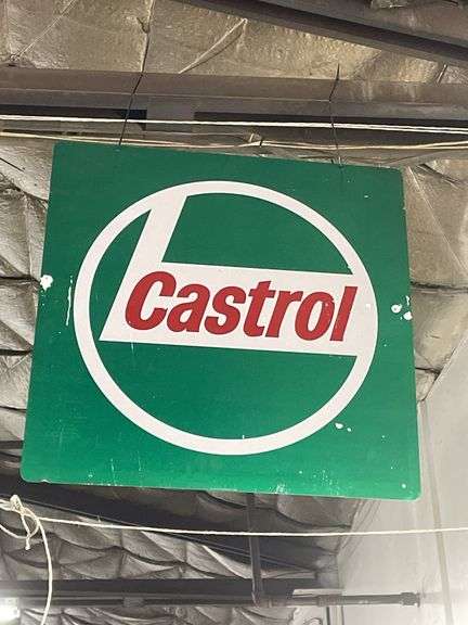 Castrol Metal Double-Sided Sign (30") & Banner - Auction Ohio