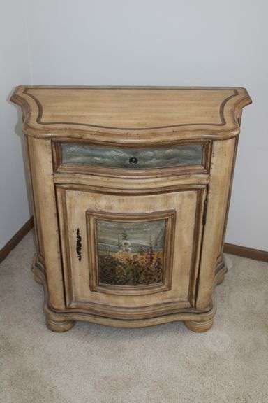 Floral Console Cabinet - Auction Ohio