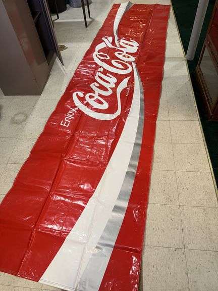 Coca-Cola Promotional Banner - Auction Ohio