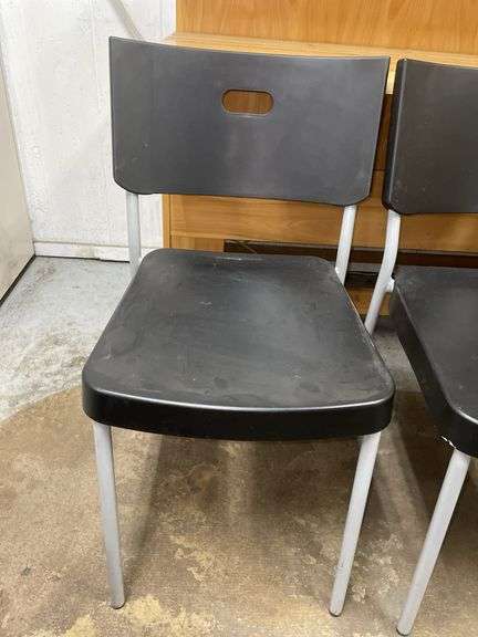 4 Stacking Chairs - IKEA Herman Model 18557 - Auction Ohio