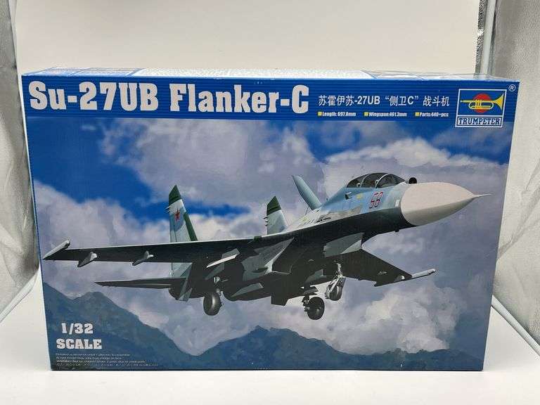 Trumpeter 1/32 Scale Su-27UB Flanker-C Model Kit - Auction Ohio