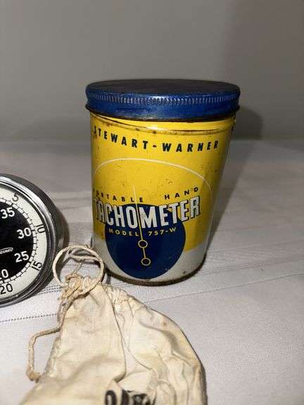 Vintage Stewart-Warner portable hand tachometer - Auction Ohio
