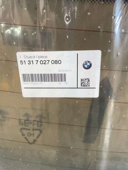 NEW BMW E65 Series Rear Window - Auction Ohio