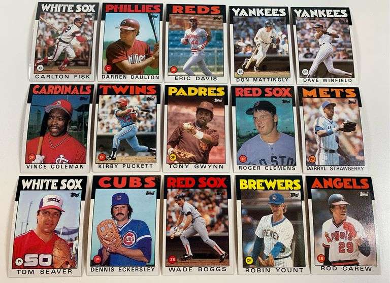 1986 Topps Baseball HOF & Star Lot (15) - Auction Ohio