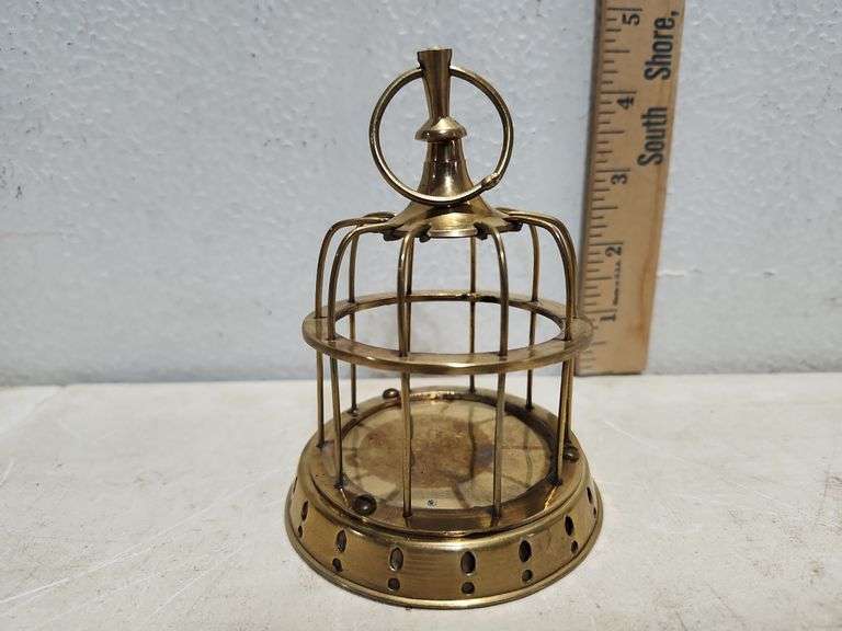 Solid Brass Miniature Bird Cages 4-3/8'' Tall Made In India - Auction Ohio
