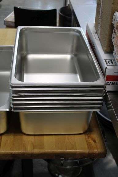Winco Full Size Steam Pans, 6-Inch Depth, 22 Gauge Stainless Steel ...