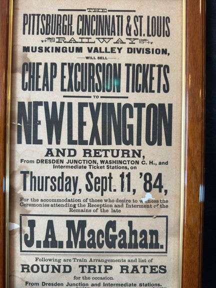 Pittsburgh, Cincinnati & St. Louis Poster - Auction Ohio