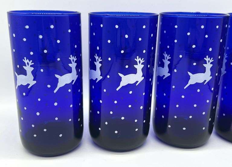 Libby Reindeer Tumblers - Auction Ohio