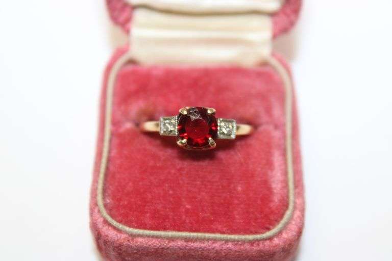 10K Gold, Ruby & Diamond Ring - Auction Ohio