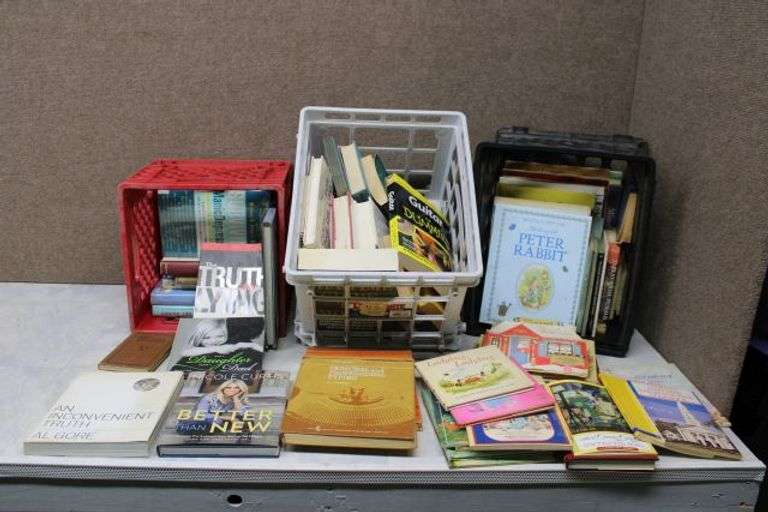 Collection of Assorted Books in Three Crates, Including Children’s and ...