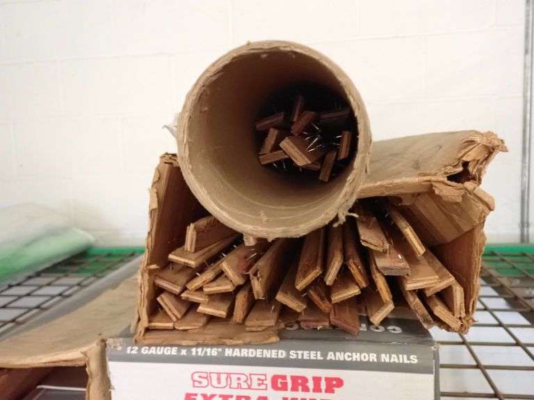 2 BOXES OF CARPET TACK STRIPS - 1/2BOX OF WALL BASE - ROLL OF WRAP ...
