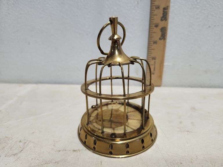 Solid Brass Miniature Bird Cages 4-3/8'' Tall Made In India - Auction Ohio