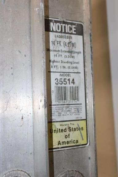 14 Foot Aluminum Extension Ladder & Werner Platform - Auction Ohio