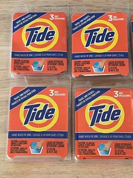 Tide Travel Sink Packets - 10 Packs of 3 Packets - Auction Ohio