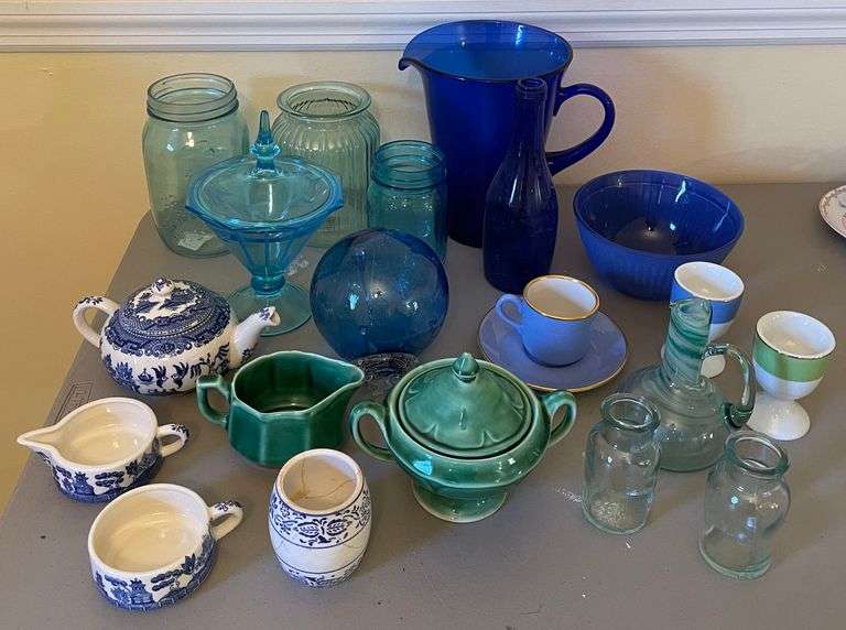 Blue & Green Glass - Auction Ohio