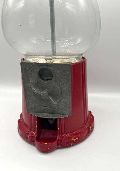 Vintage Red Gumball Machine - Auction Ohio