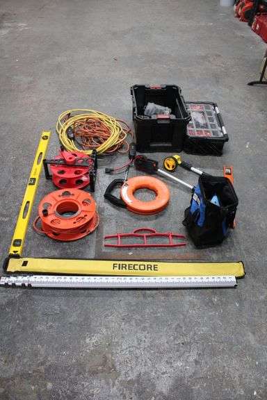 Lot of Assorted Electrical and Measuring Tools Including Toolboxes and ...