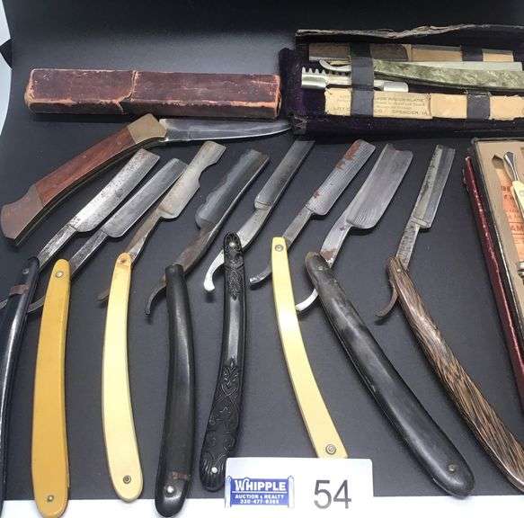 Group of Ten Razors & A Lock Back Knife - Auction Ohio