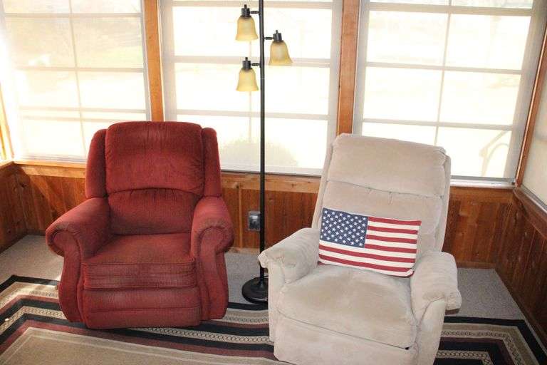 Two Recliners & Floor Lamp - Auction Ohio